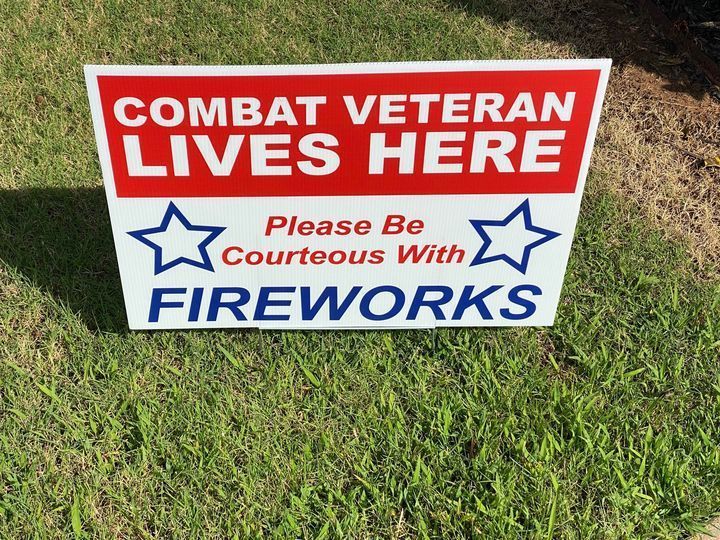 Combat Veteran Signs Available | Police Department